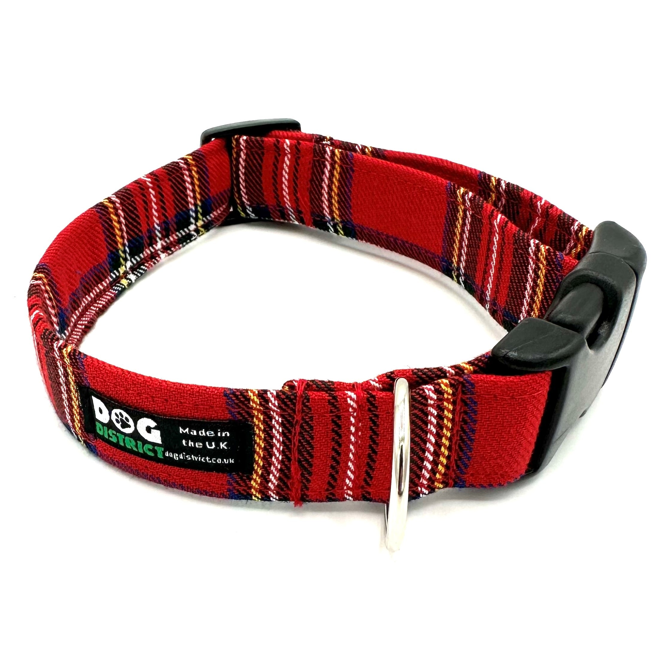 Check Dog Collar Royal Stewart Dog District check-dog-collar-royal-stewart-dog-district